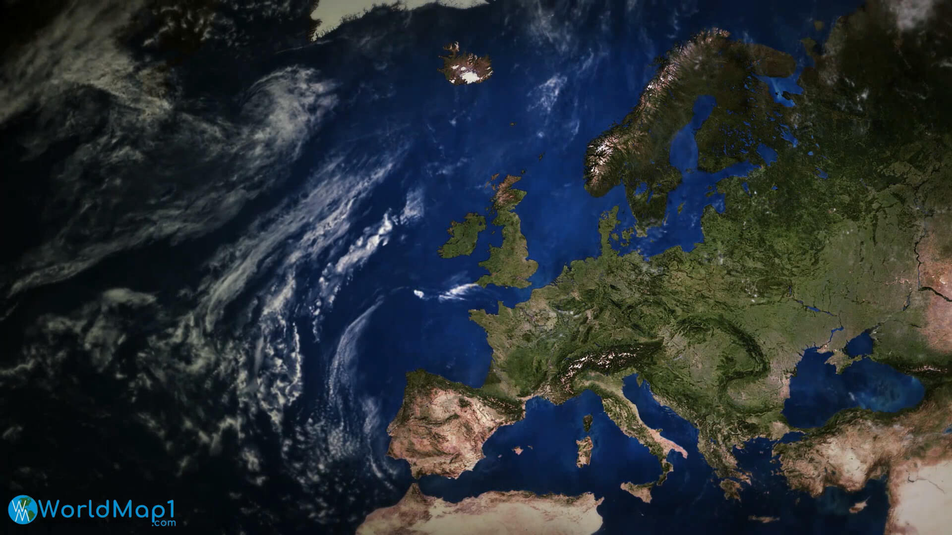 The Earth, Europe and Countries View from Space 5