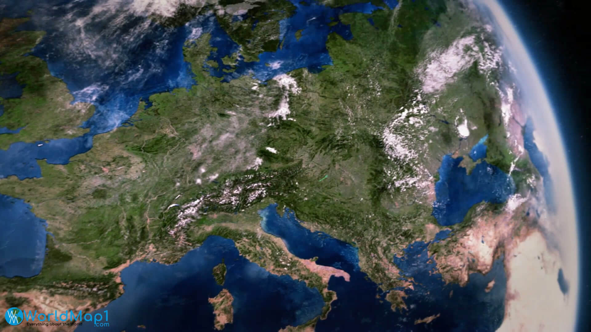 The Earth, Europe and Countries View from Space 3