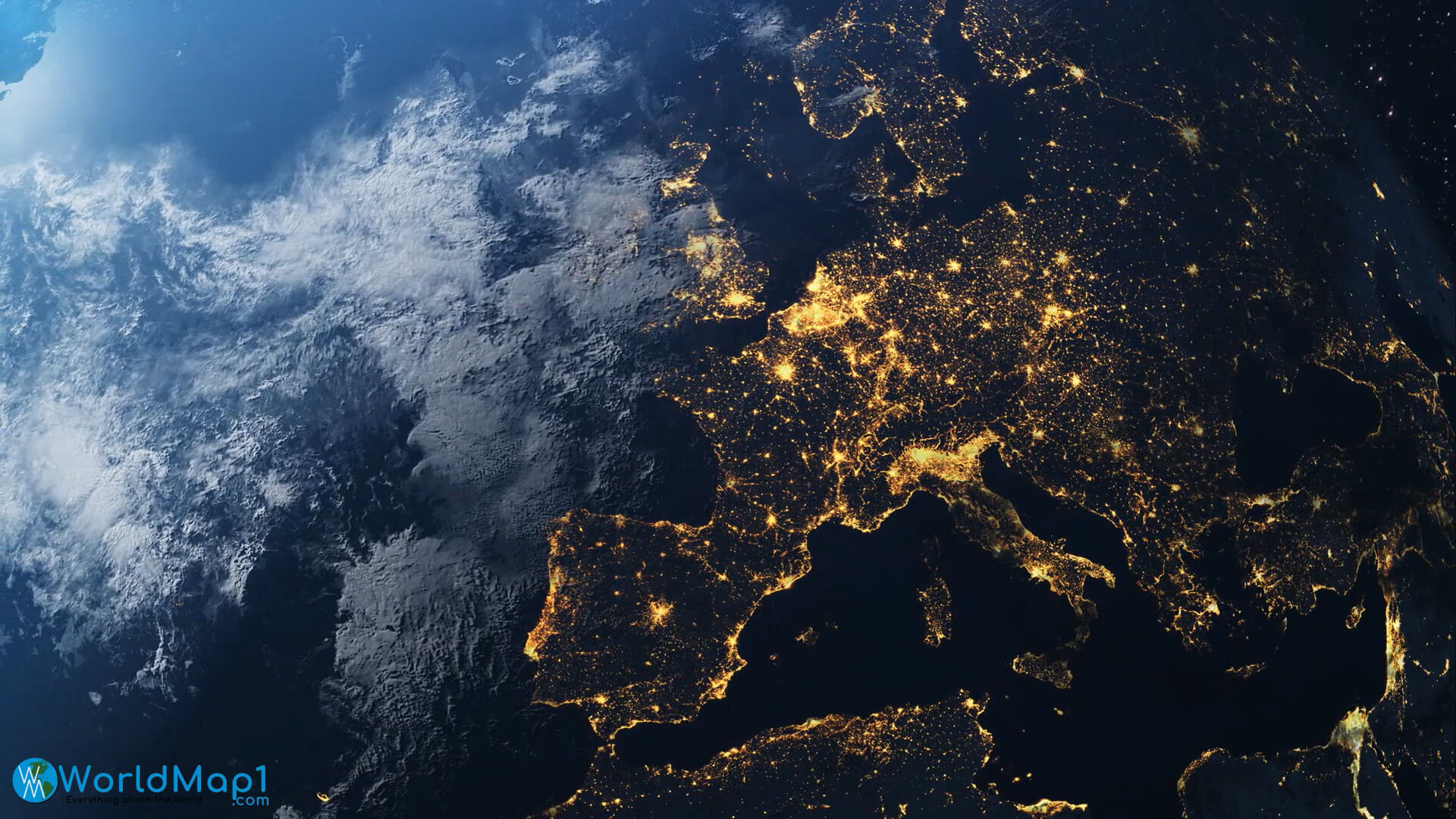 The Earth, Europe and Countries View from Space 5