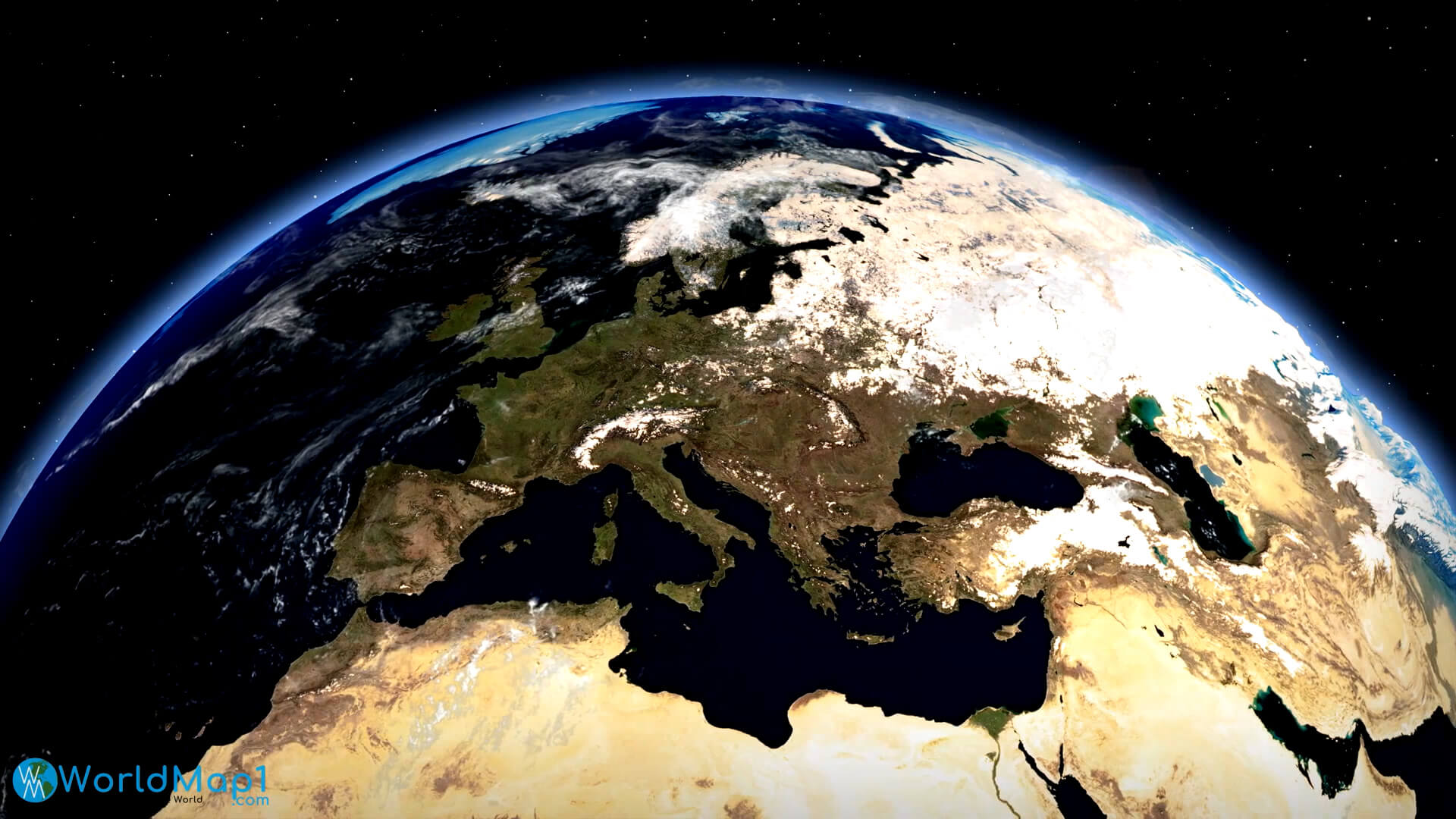 The Earth, Europe and Countries View from Space 5