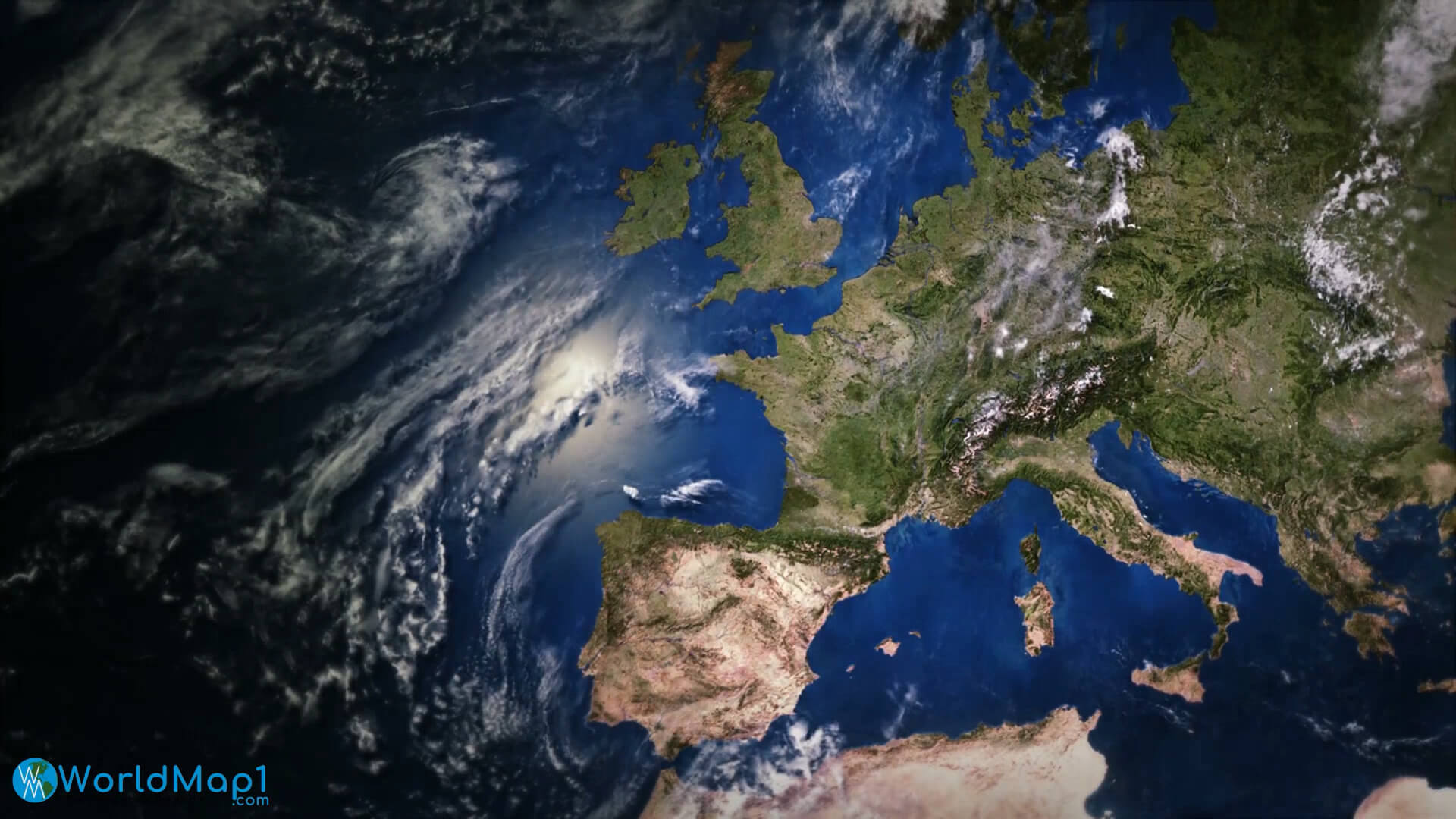 The Earth, Europe and Countries View from Space 4