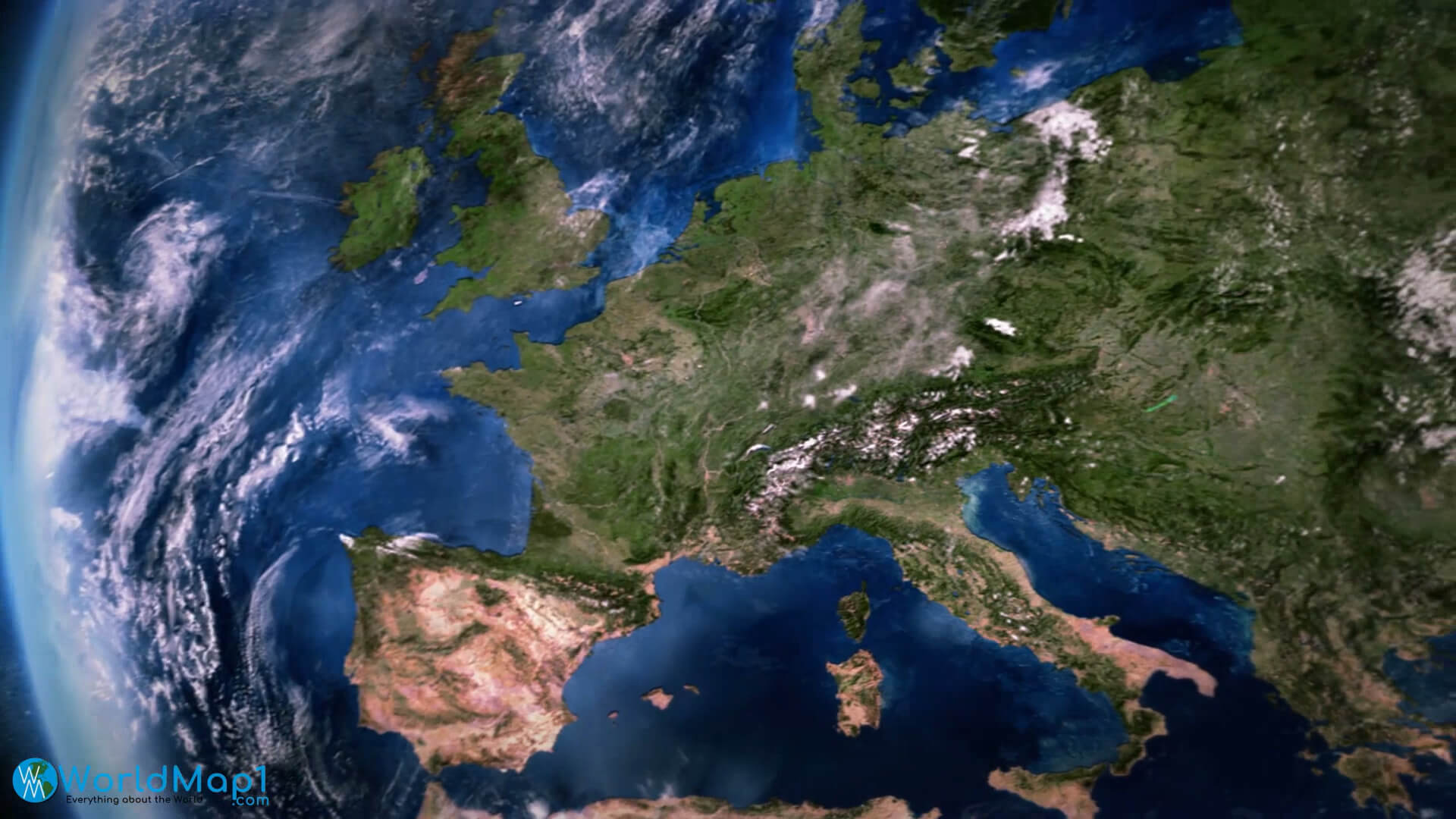 The Earth, Europe and Countries View from Space 4