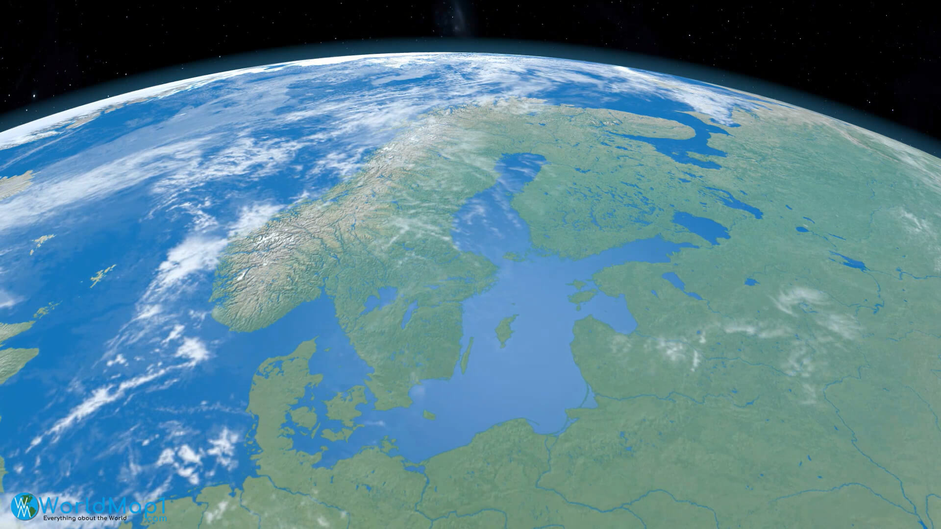 The Earth, Europe and Countries View from Space 2