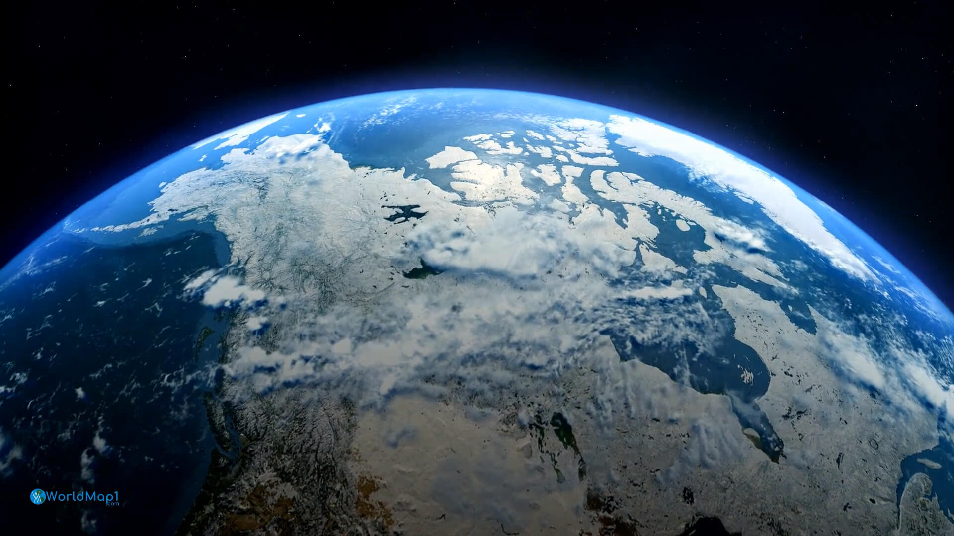 The Earth, North America and Countries View from Space 1
