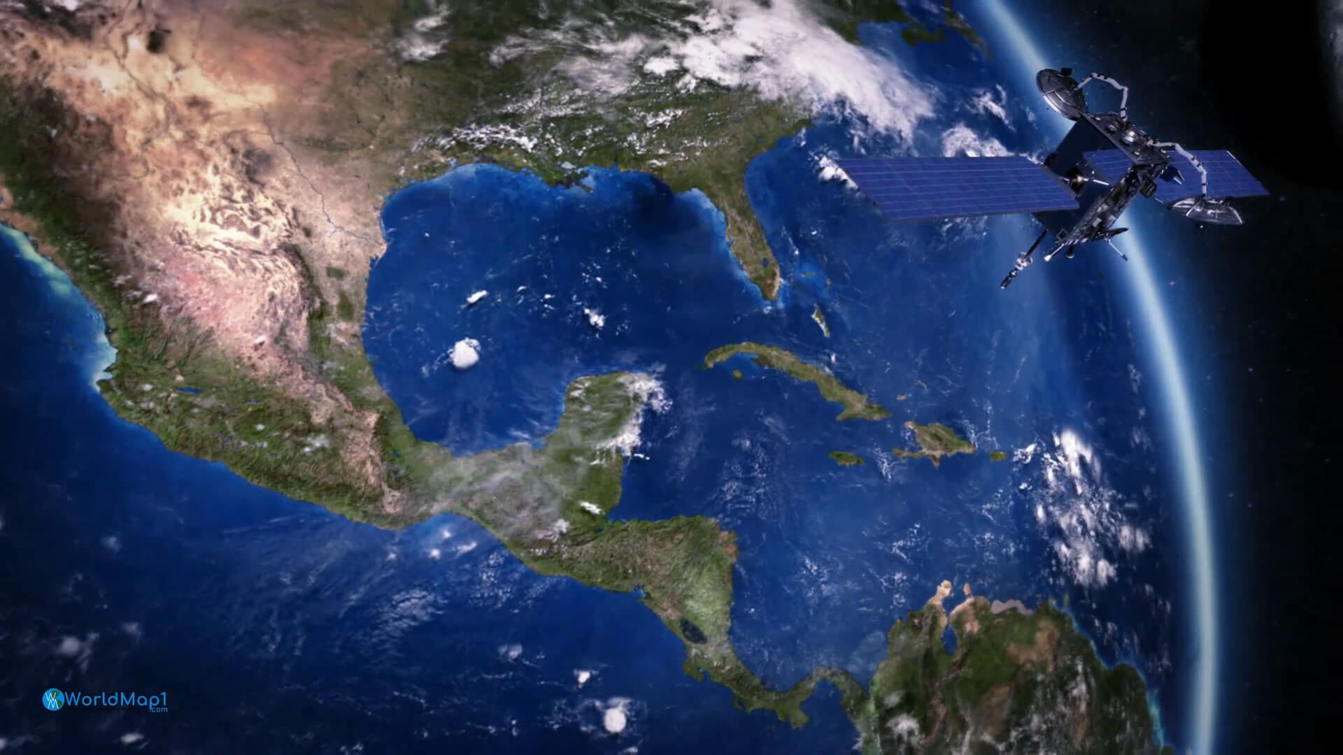 The Earth, North America and Countries View from Space 2