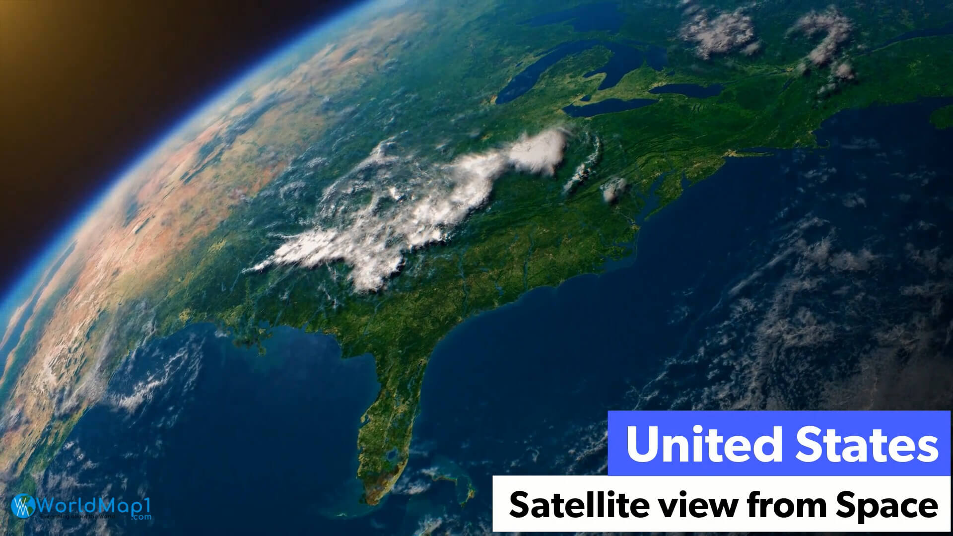 The Earth, North America and Countries View from Space 2