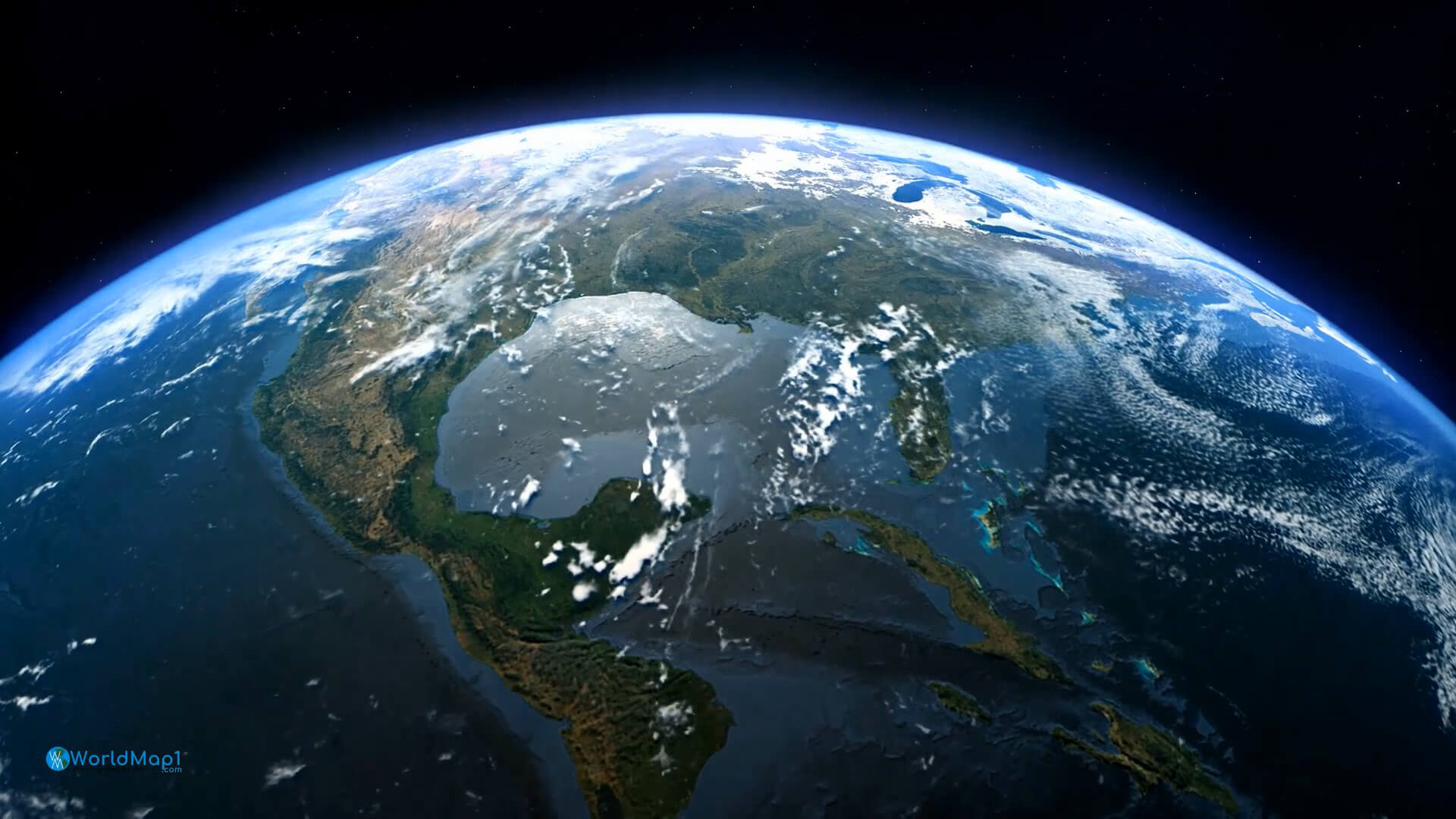 The Earth, North America and Countries View from Space 3
