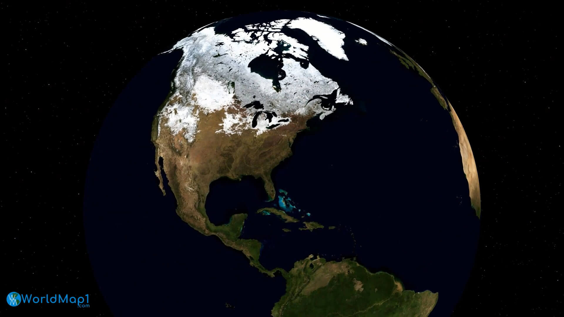 The Earth, North America and Countries View from Space 4