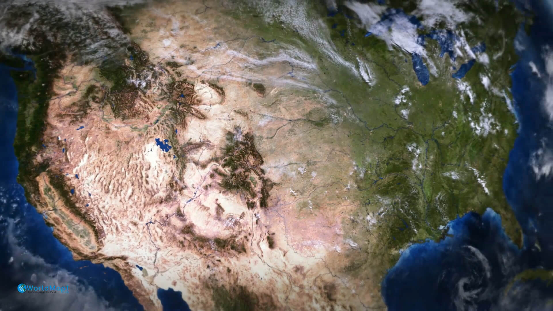 The Earth, North America and Countries View from Space 5