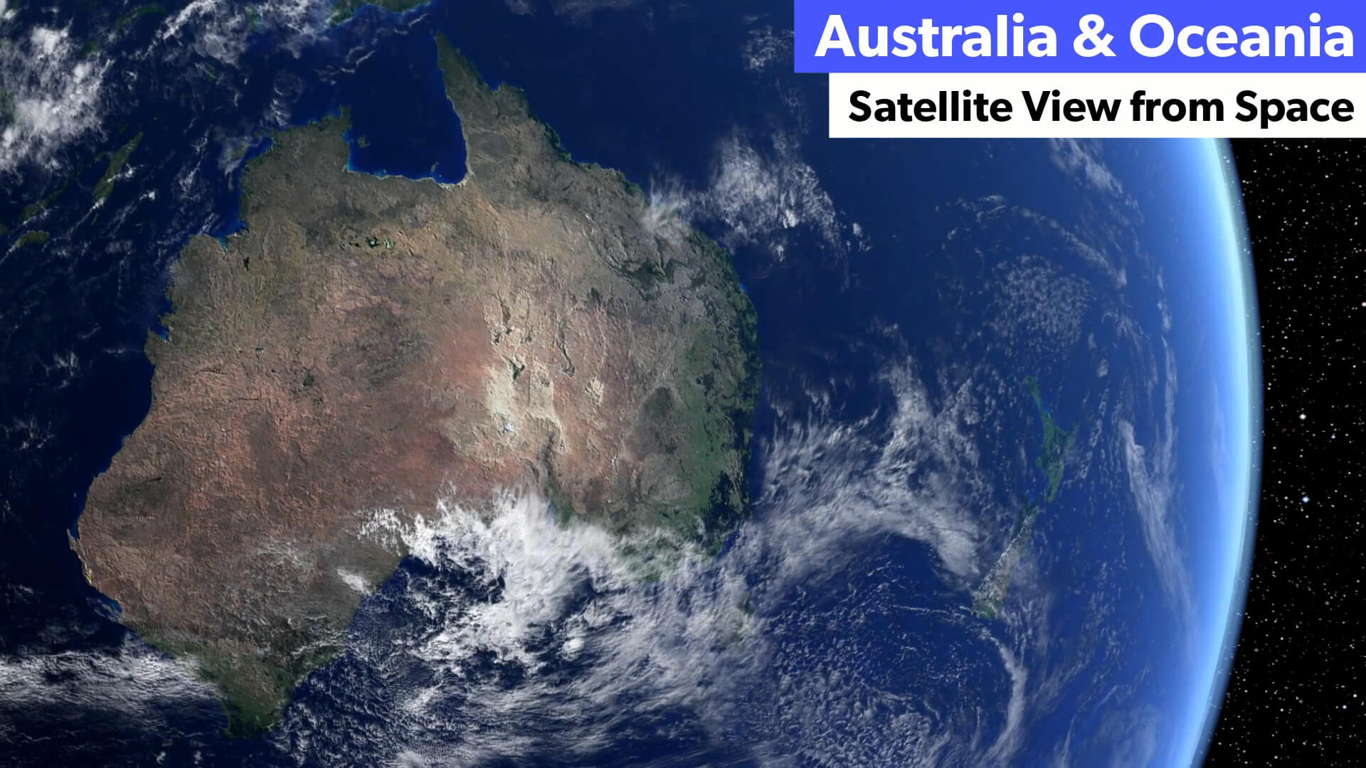 Oceania and Australia Satellite Views from Space 2