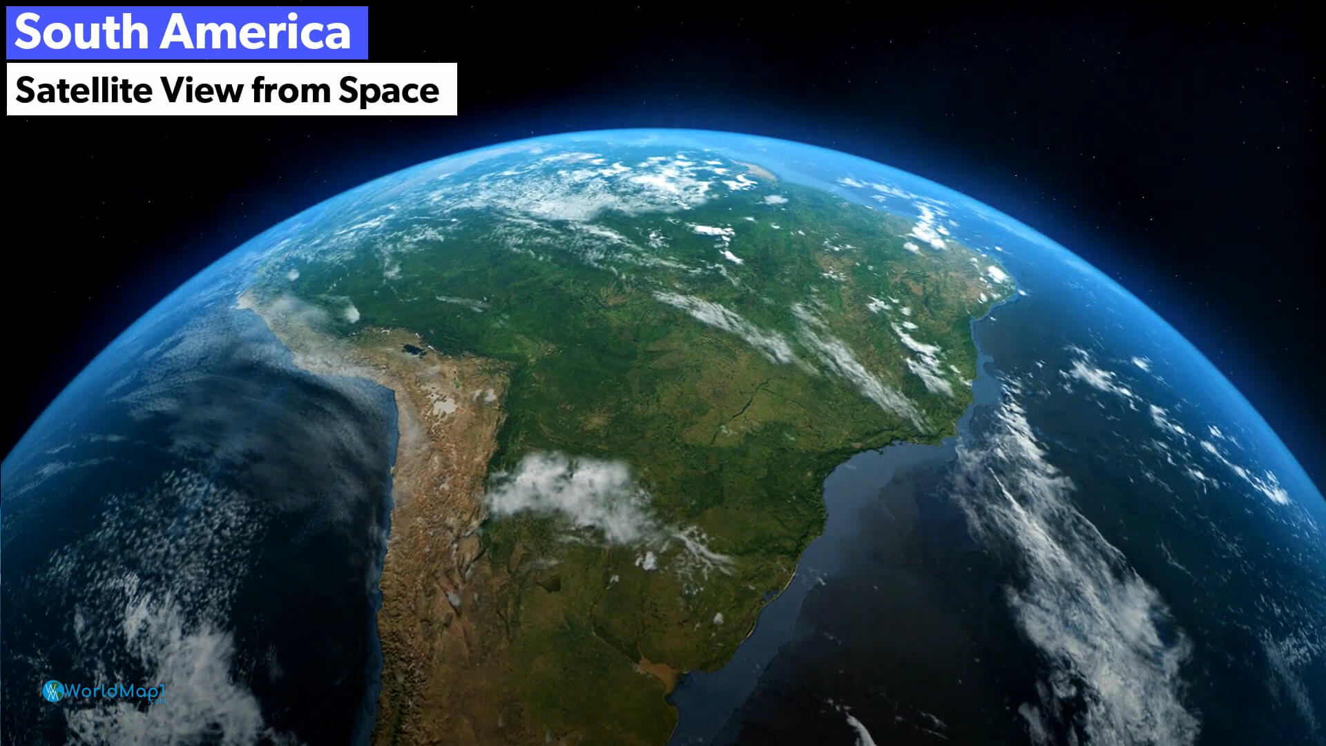 SOUTH AMERICA from Space and Latin American Countries Satell