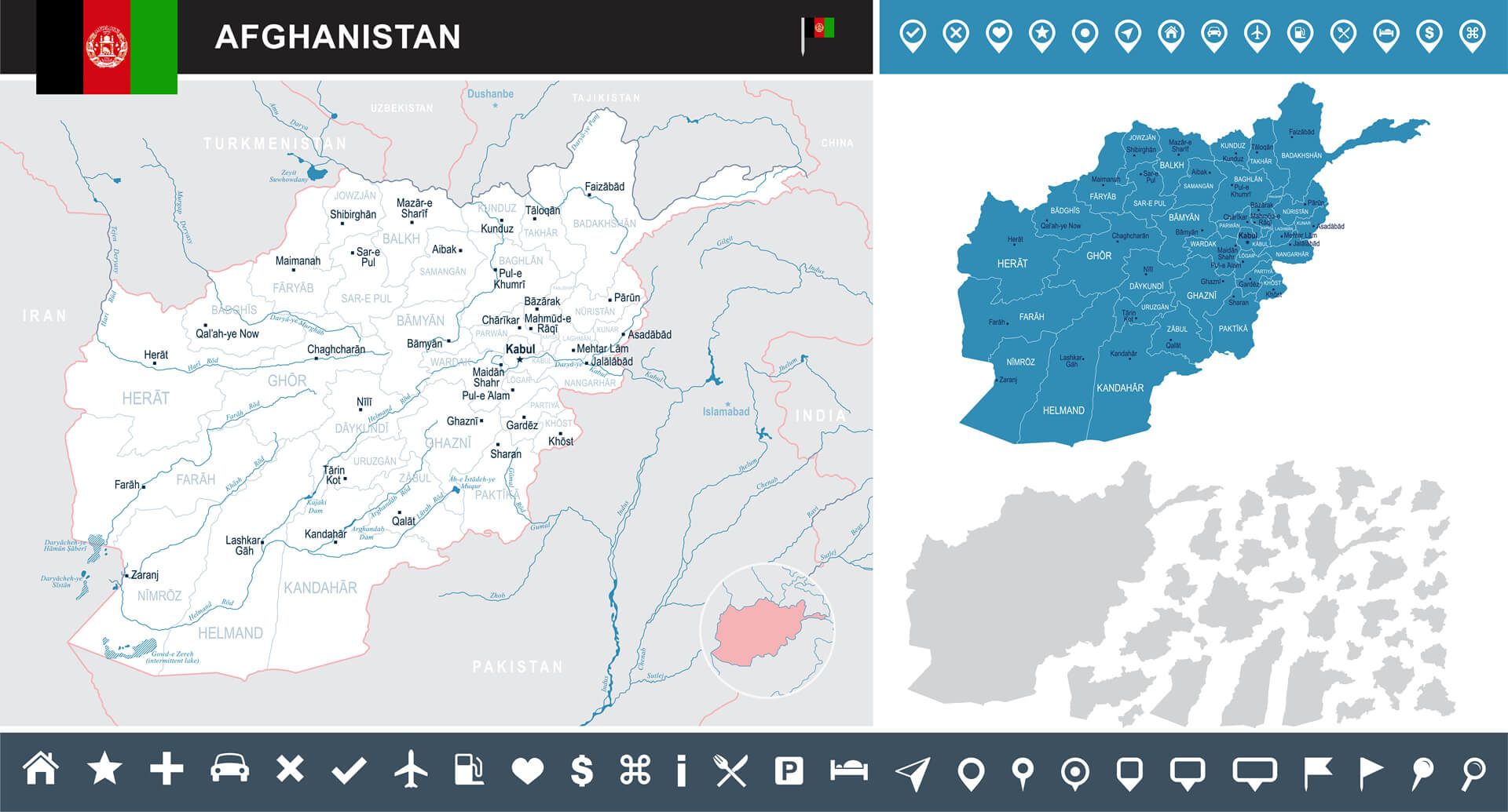 Afghanistan Map - Afghanistan