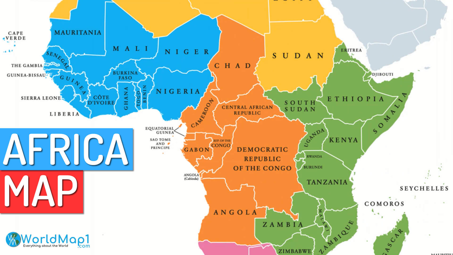Africa Countries Maps, Satellite Images from Space 1