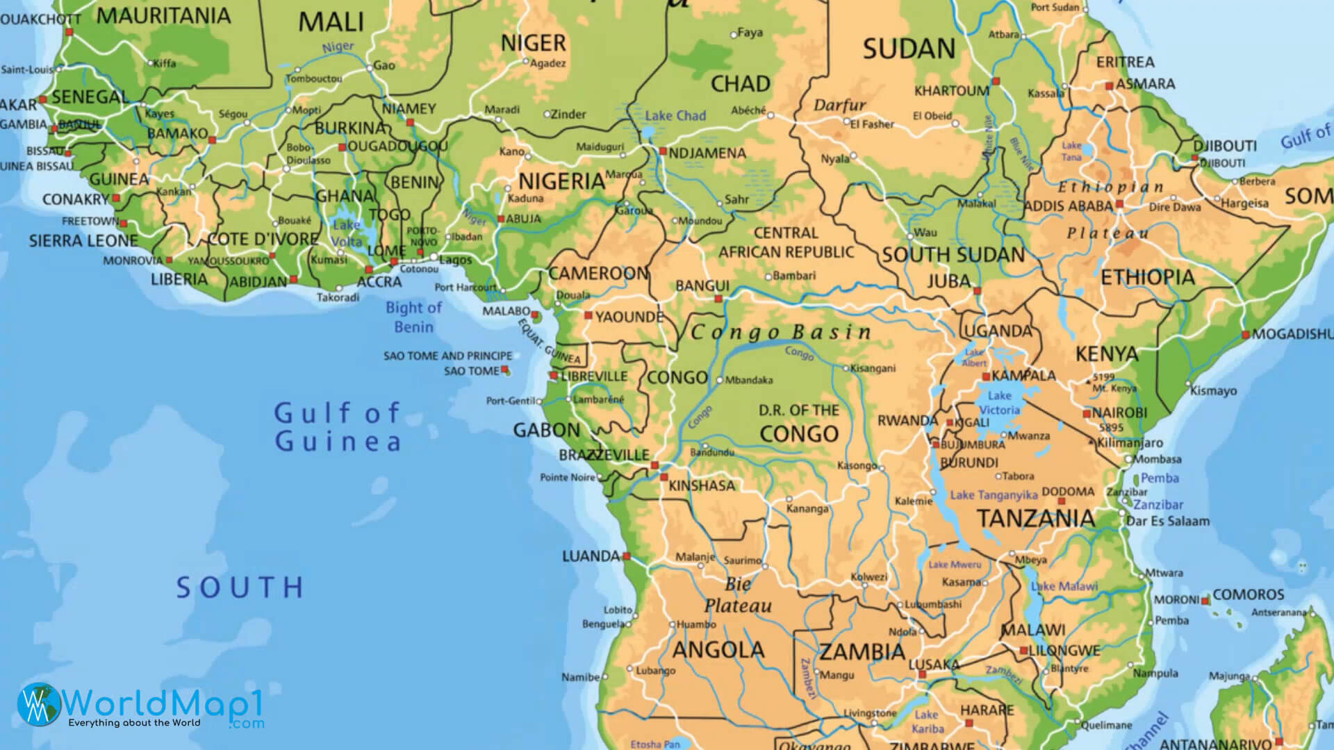 Africa Satellite Map