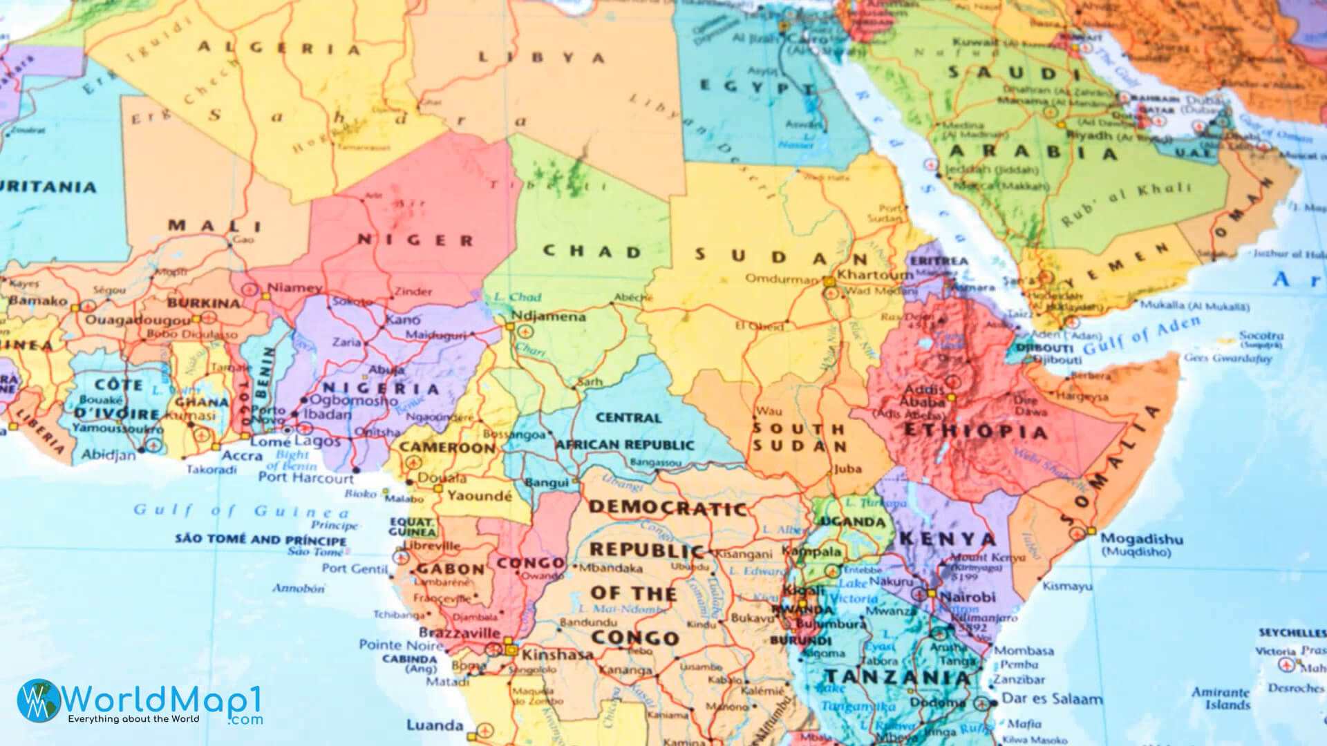 Africa Countries Maps, Satellite Images from Space 2