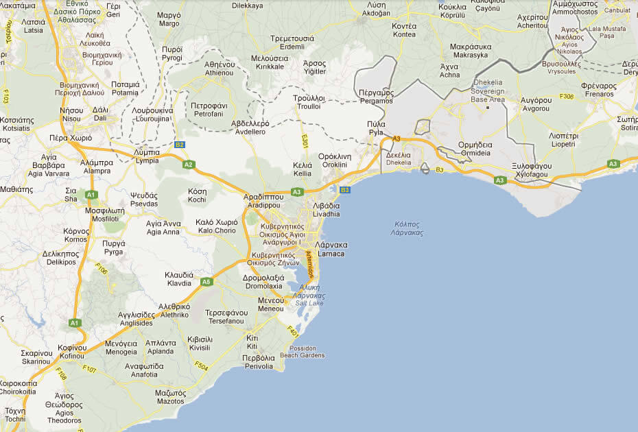 Akrotiri and Dhekelia Map