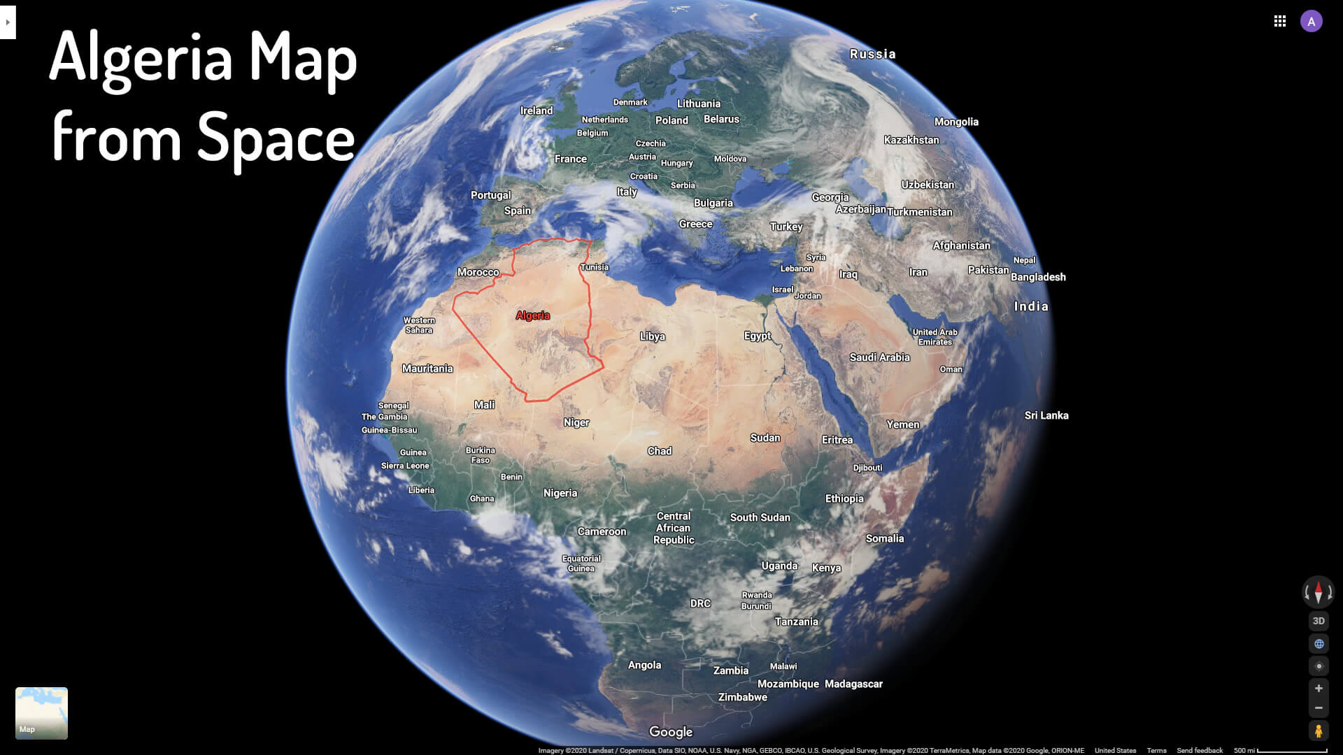 Algeria Map - Algeria