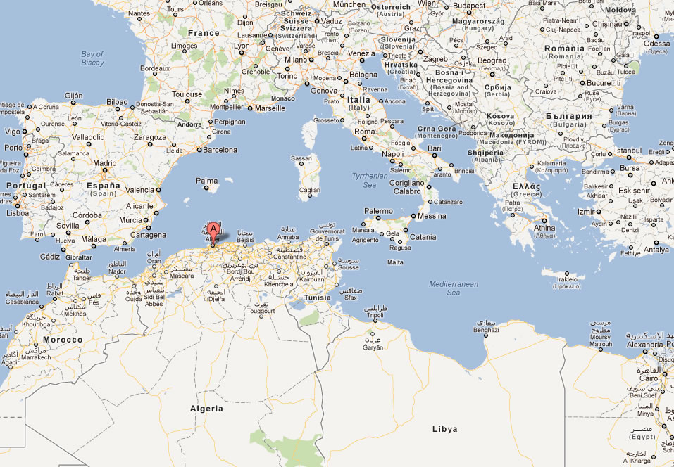 Alger Map - Algeria