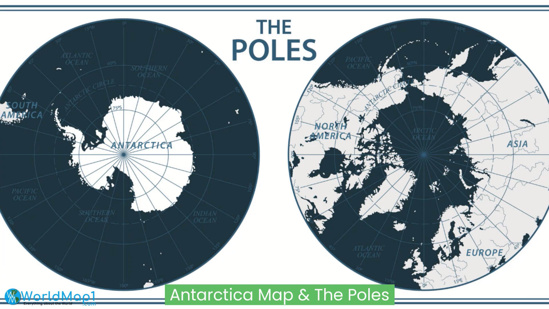 Antarctica and The Poles Maps, Satellite Views from Space 3