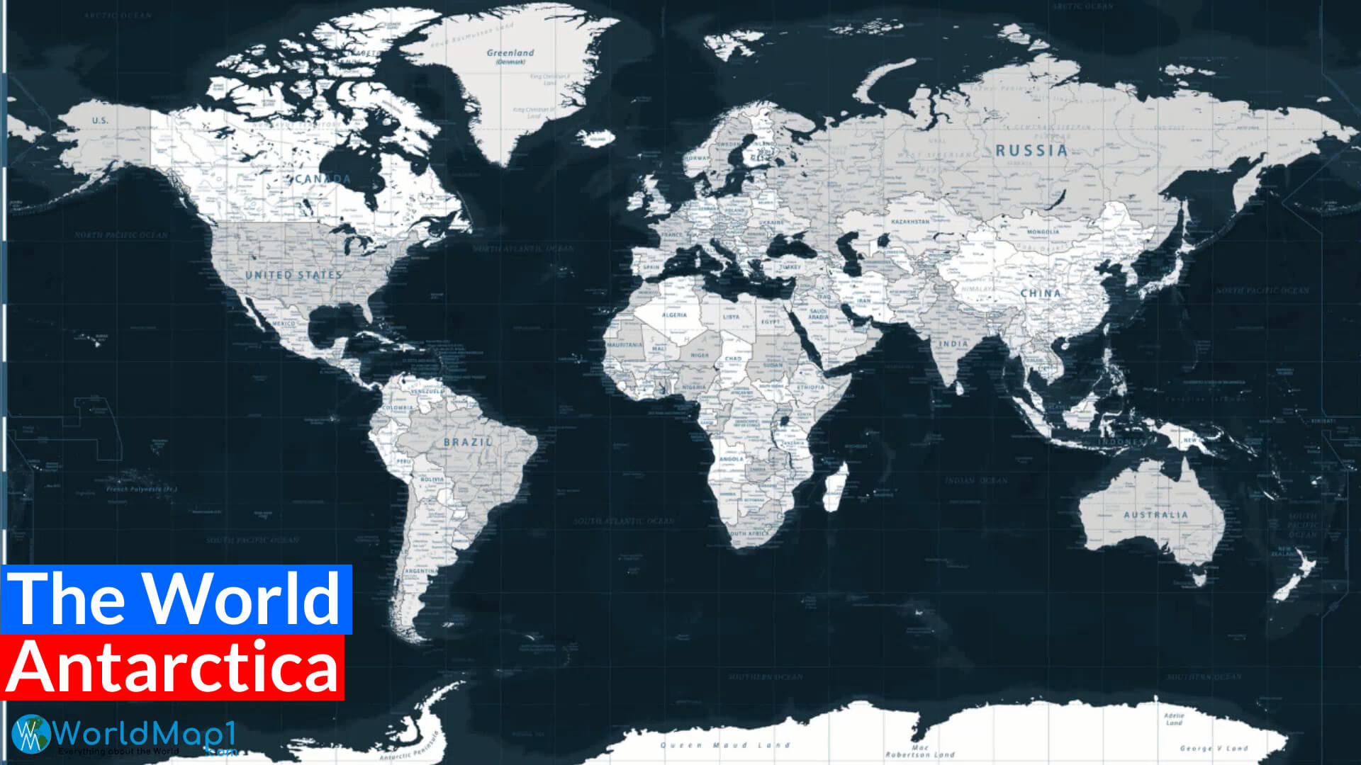 Antarctica and The Poles Maps, Satellite Views from Space 1