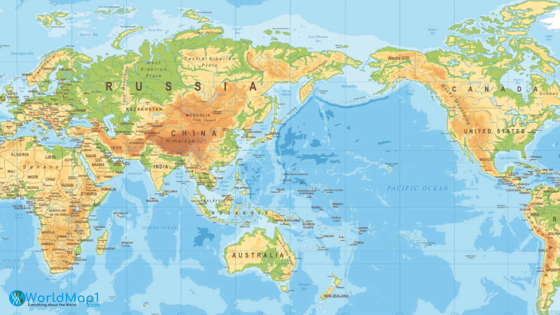 Asian Countries Maps, Satellite Images from Space 4