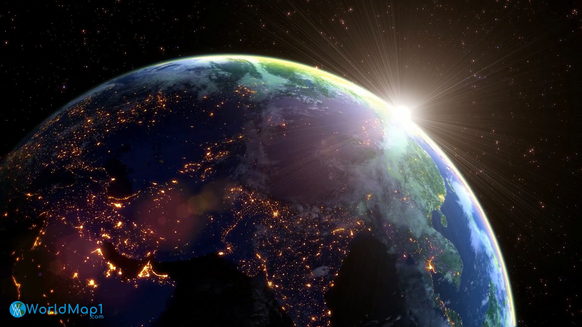 Asian Countries Maps, Satellite Images from Space 5