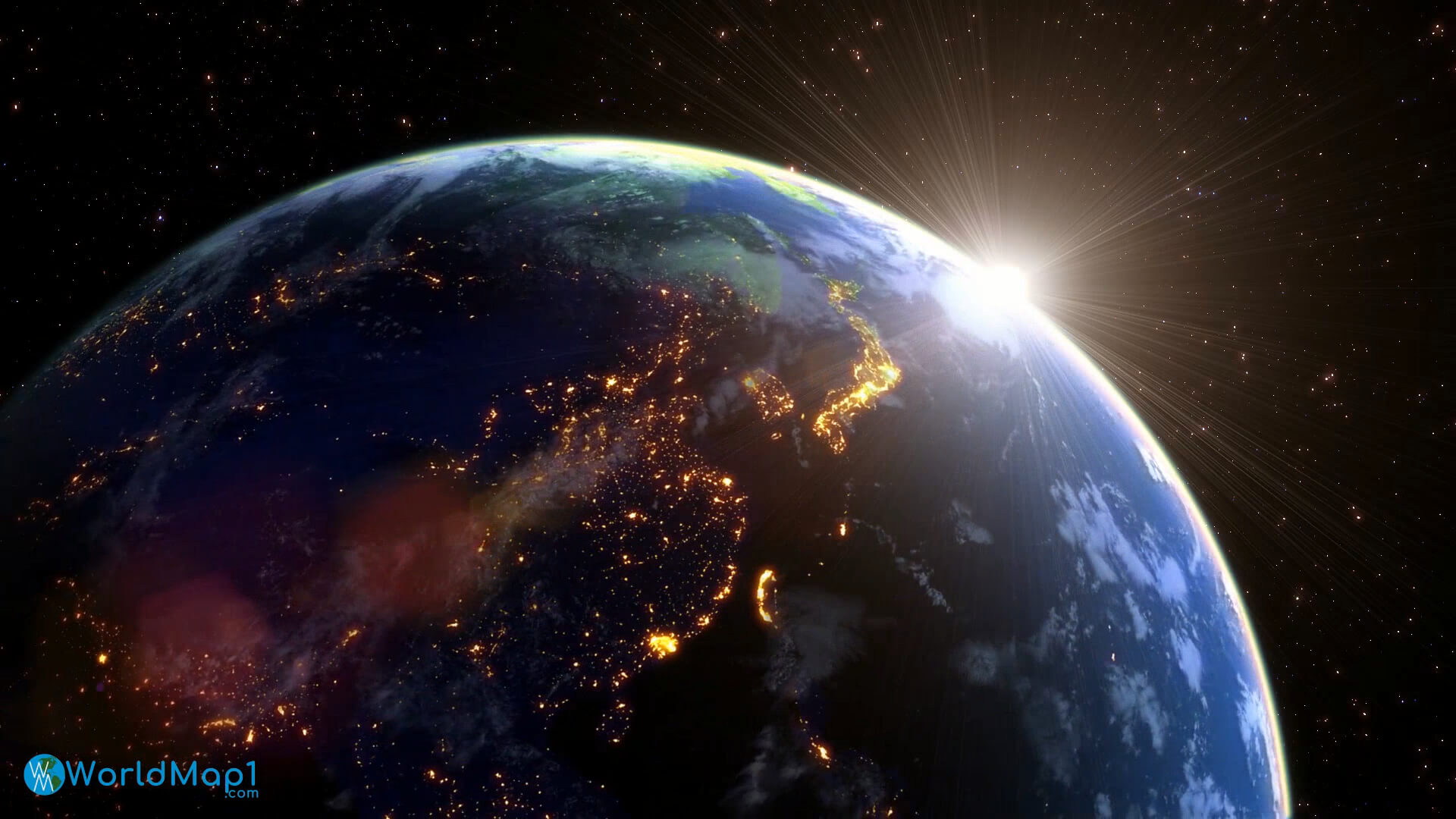 Asian Countries Maps, Satellite Images from Space 2