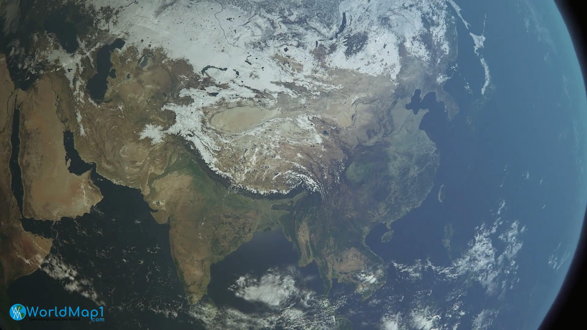 Asian Countries Maps, Satellite Images from Space 2