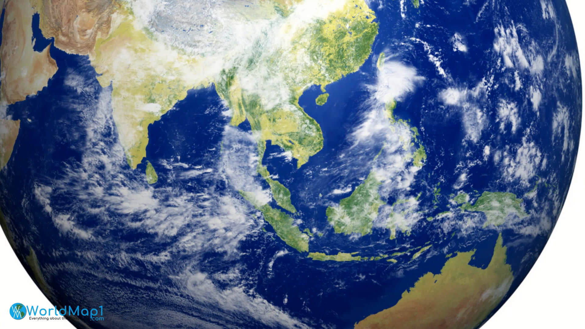 Asian Countries Maps, Satellite Images from Space 1