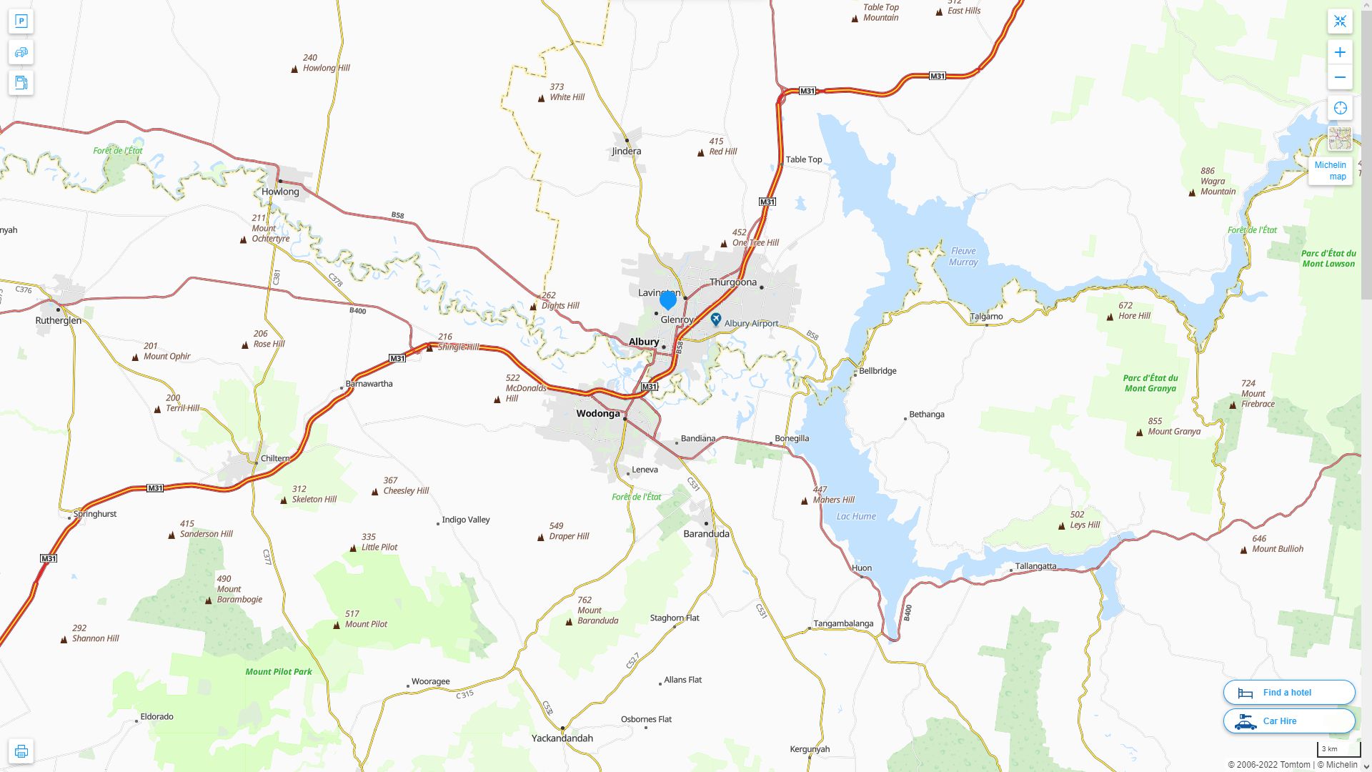 Albury Map - Australia