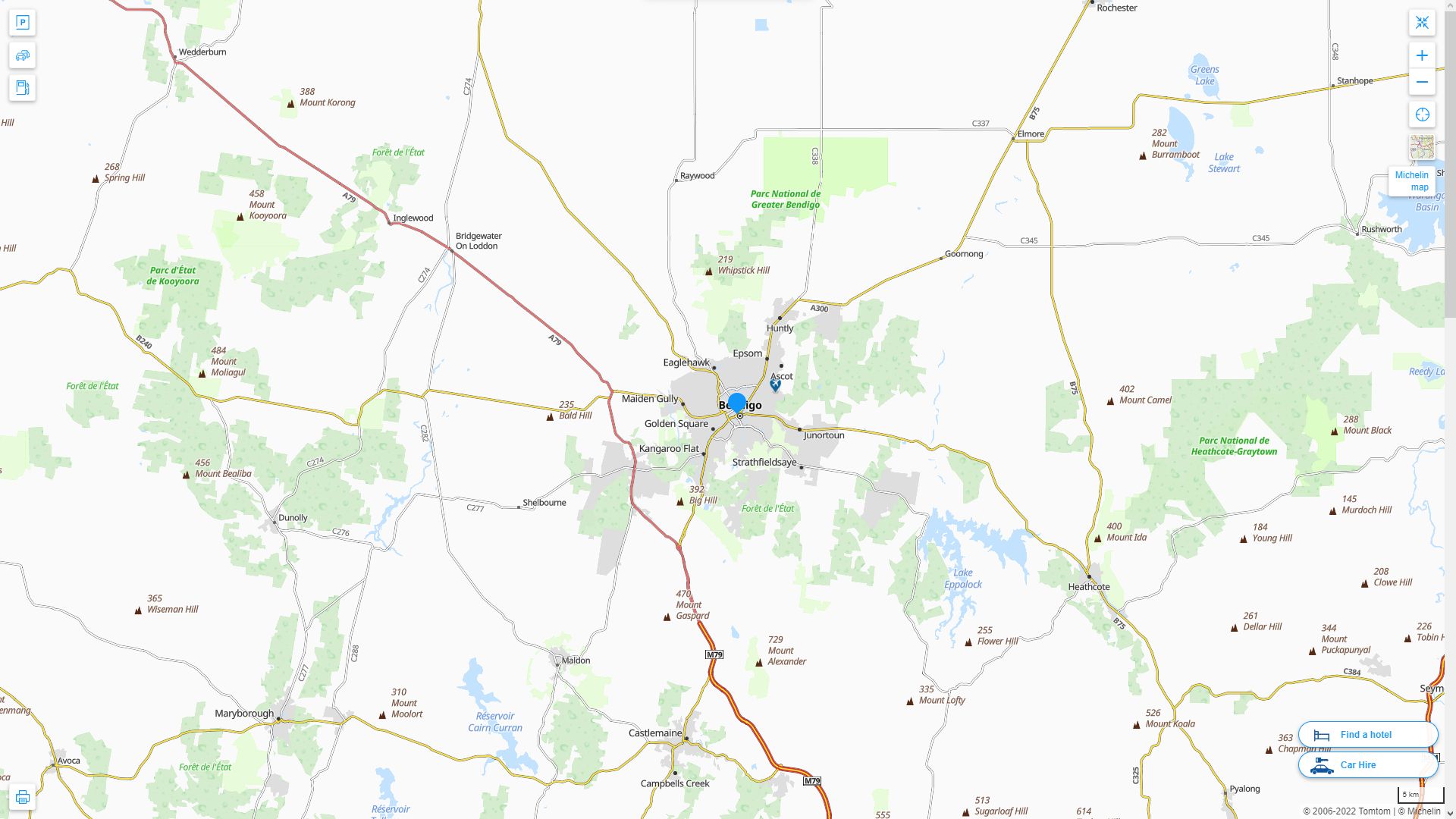 Bendigo Map - Australia