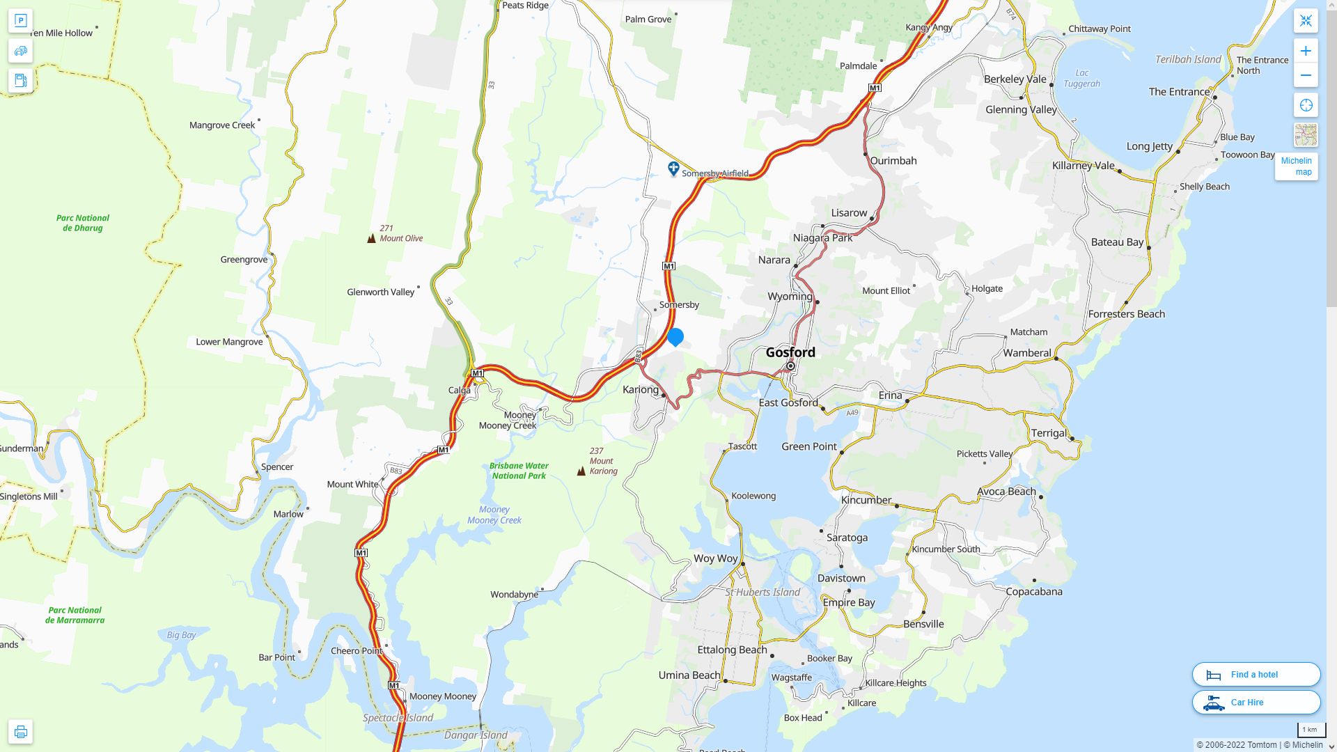Central Coast Map - Australia