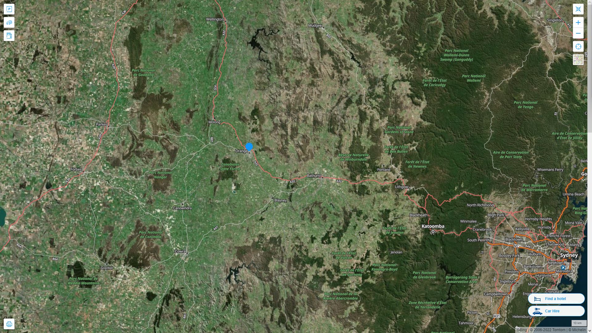 Orange Map - Australia