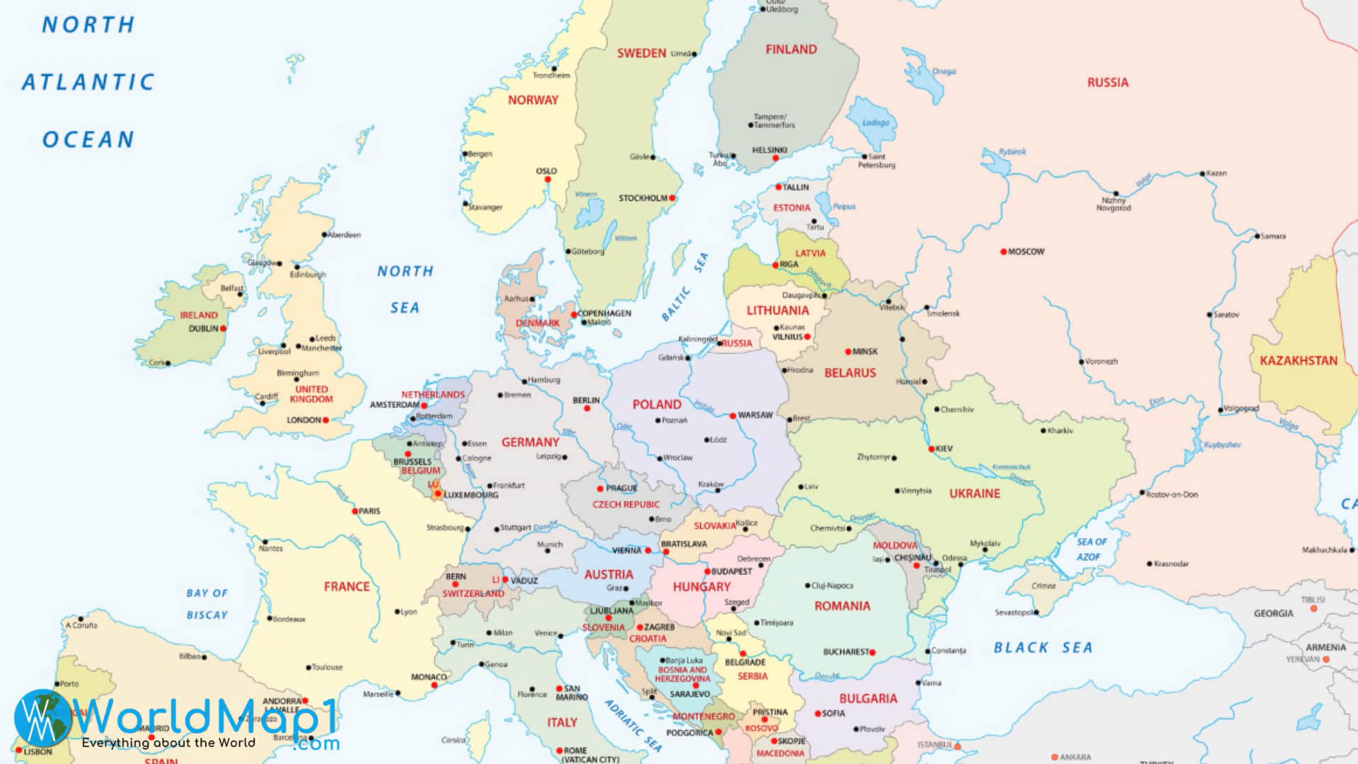 Free Printable Belarus Maps