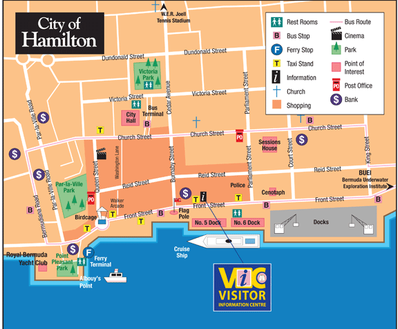 Hamilton Map - Bermuda