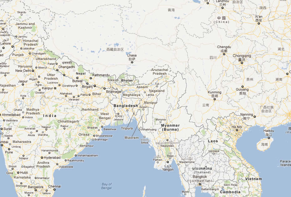 Bhutan Map - Bhutan