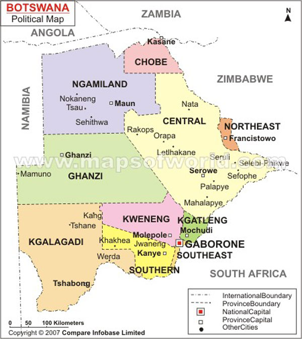 Maun Map - Botswana