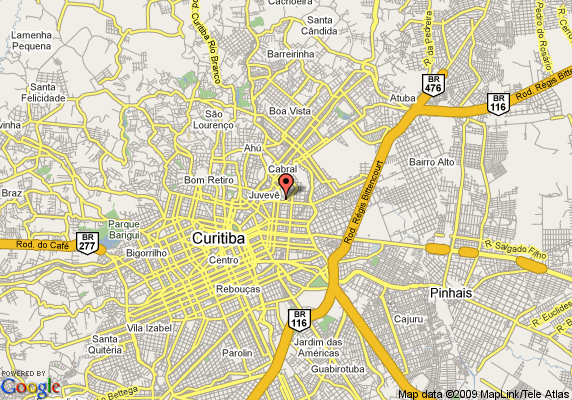 Curitiba Map - Brazil