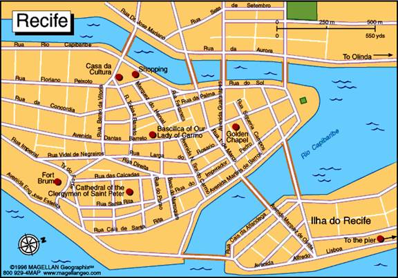 Recife Map - Brazil