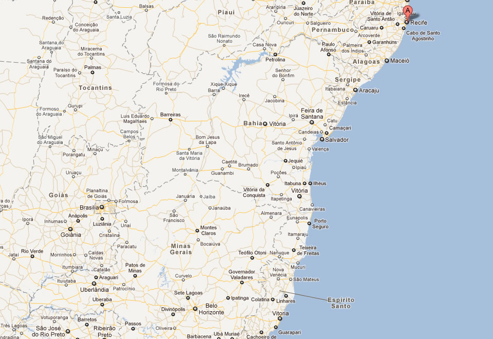 Recife Map - Brazil