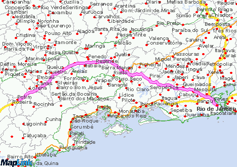 Rio de Janeiro Map - Brazil