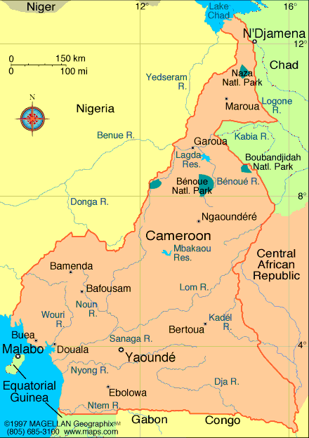 Douala Map - Cameroon