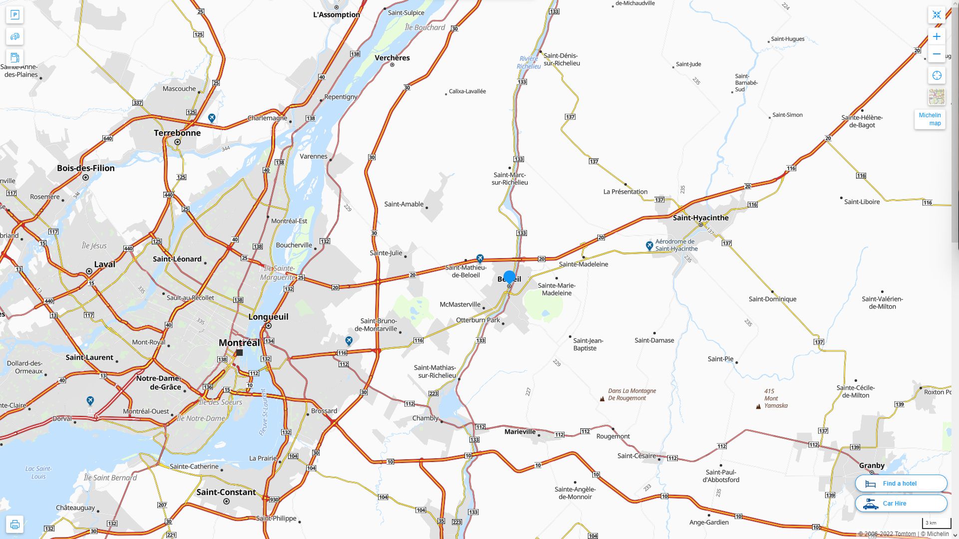 Beloeil Map - Canada