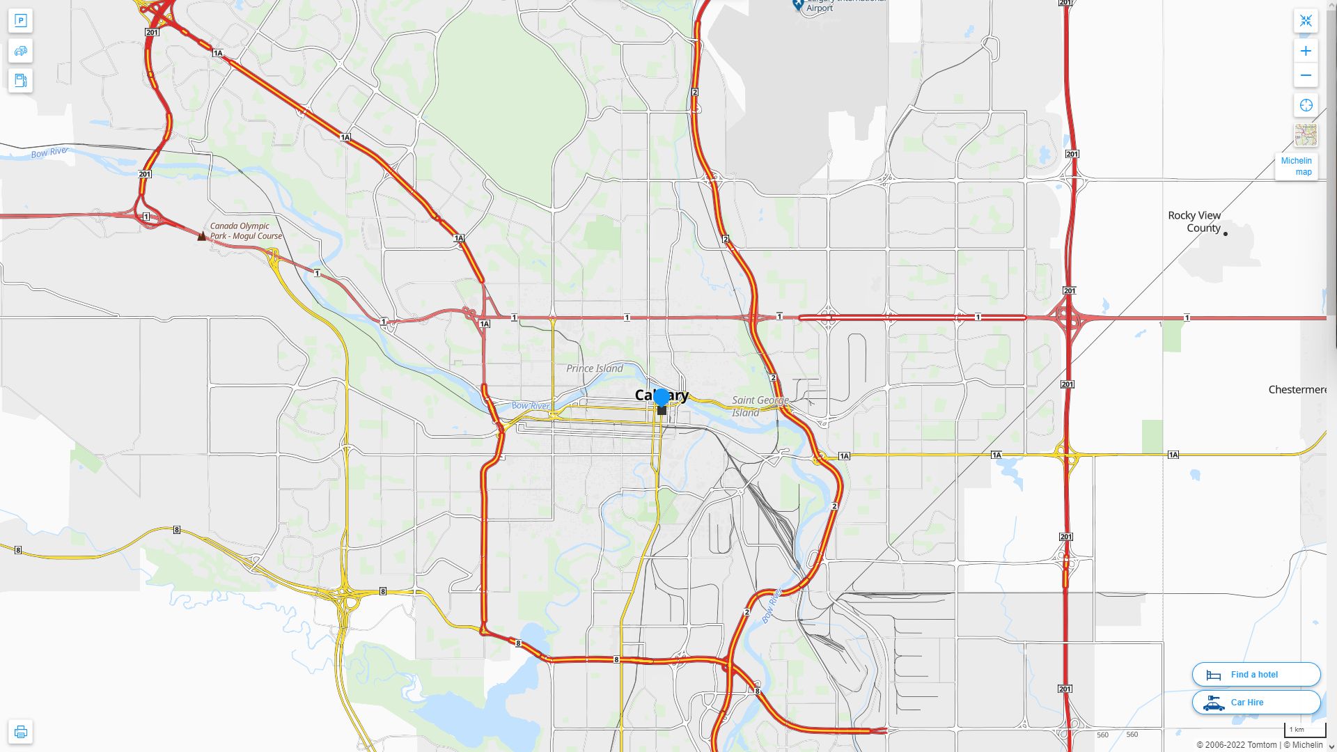 Calgary Map - Canada