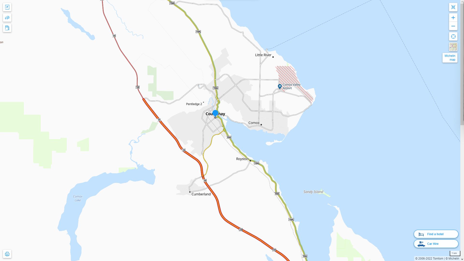 Courtenay Map - Canada