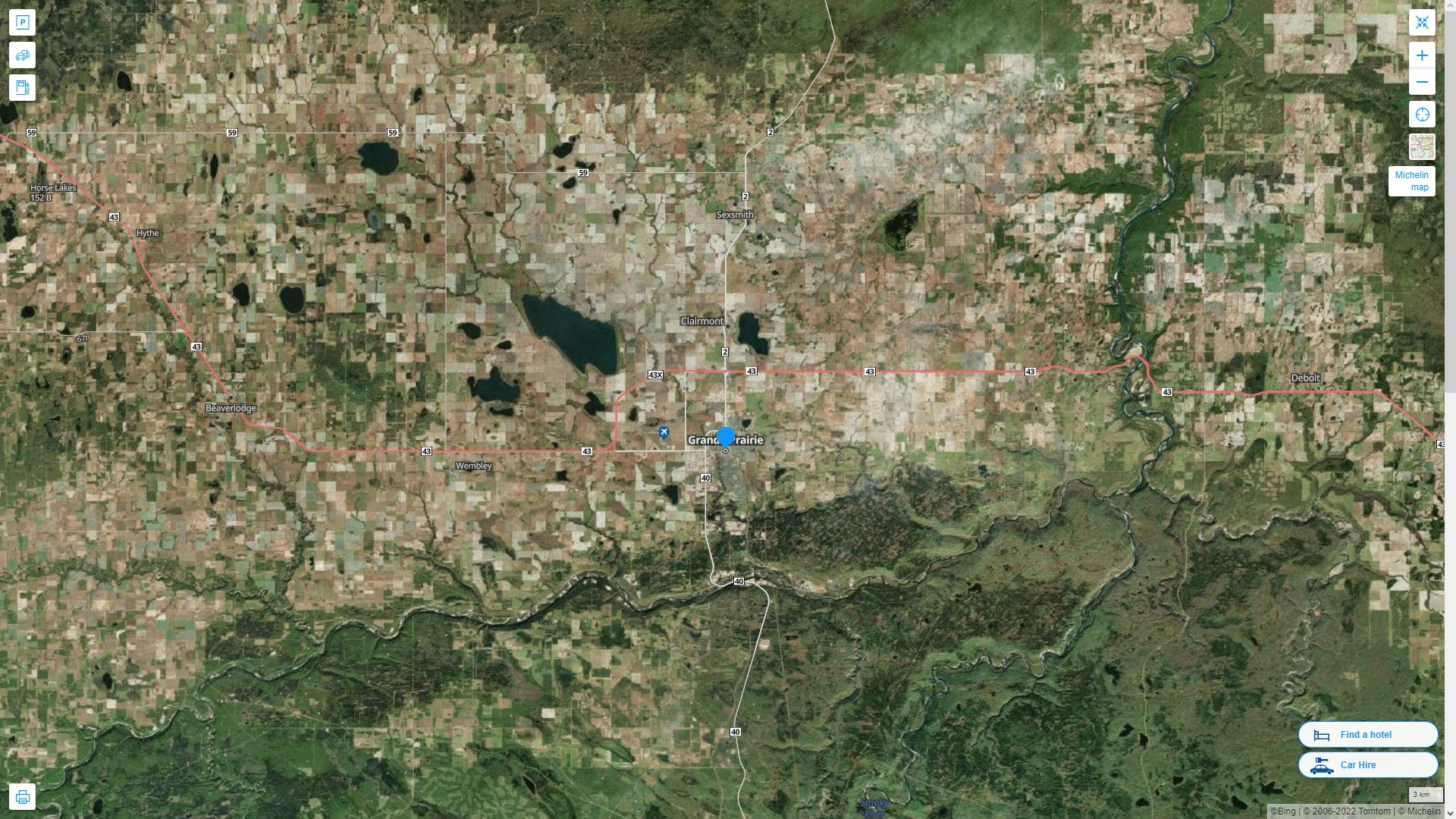 Grande Prairie Map - Canada