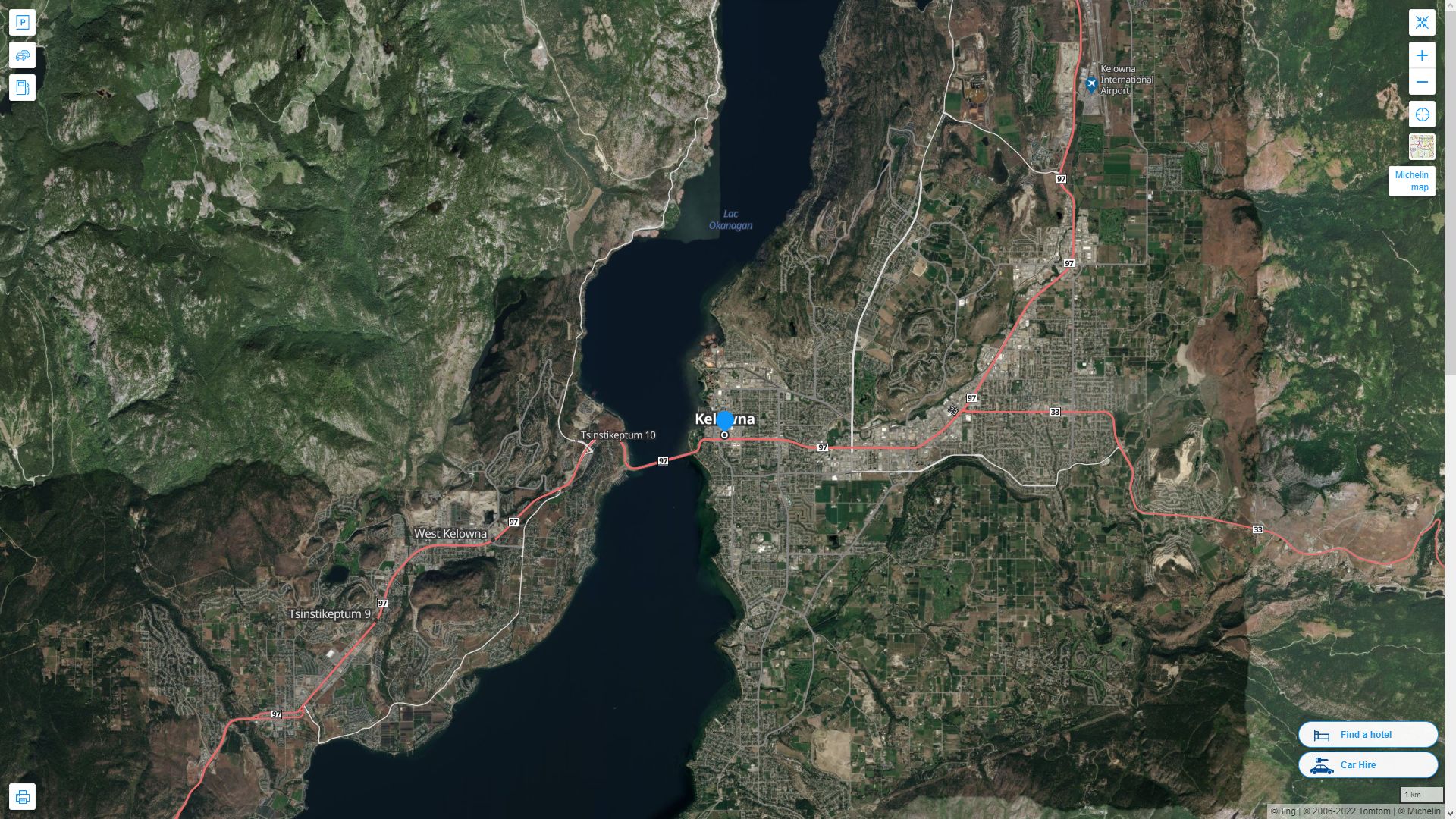 Kelowna Map - Canada