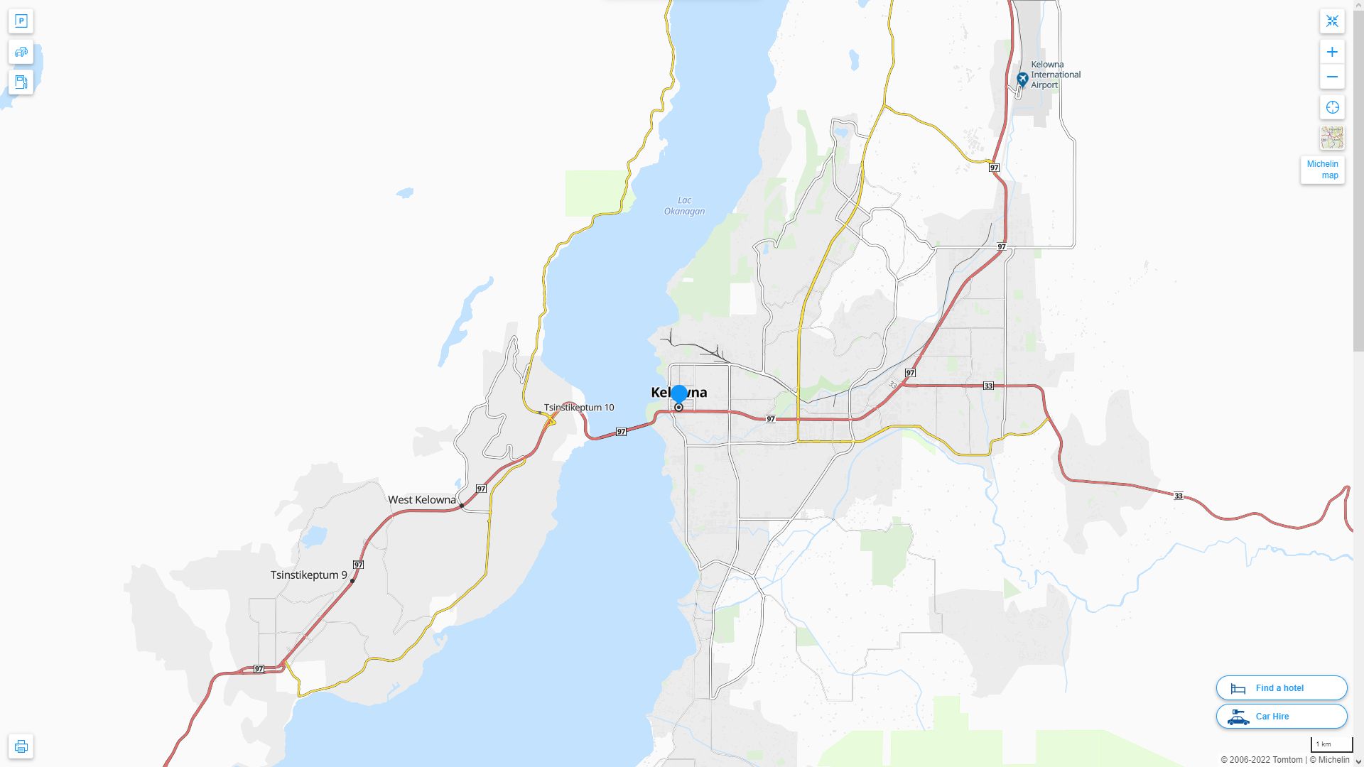 Kelowna Map - Canada