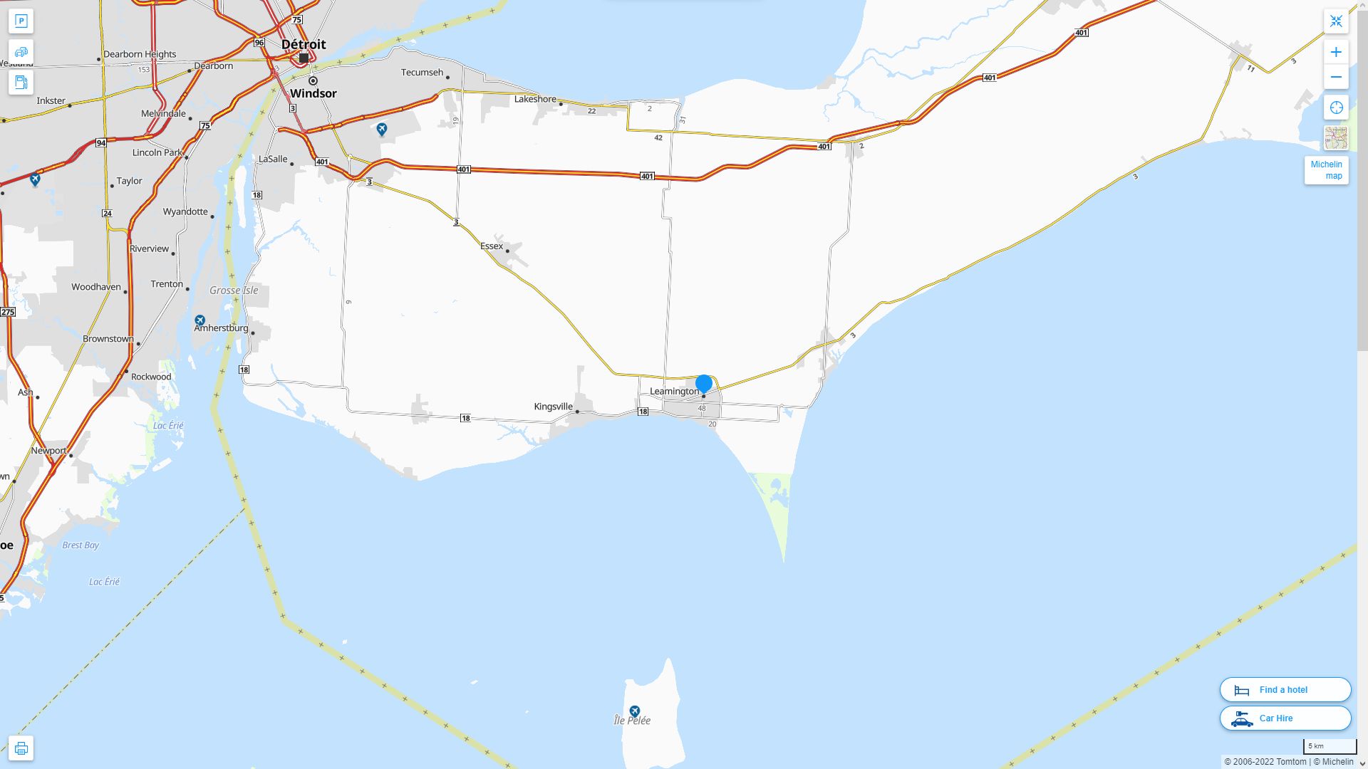 Leamington Map - Canada