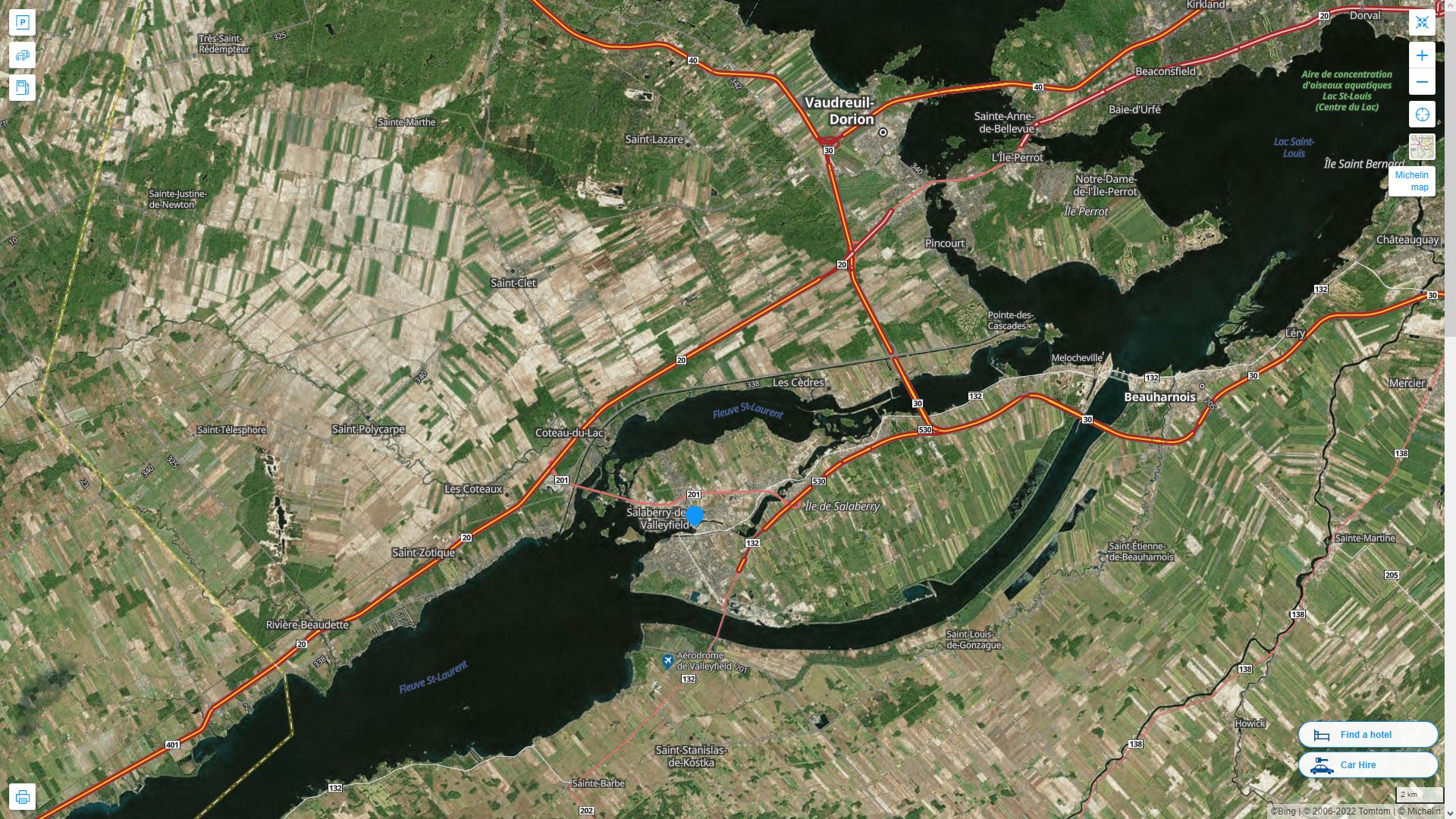 Salaberry de Valleyfield Map - Canada